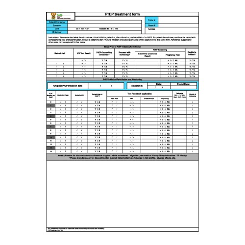PrEP - Adult Clinical Chart