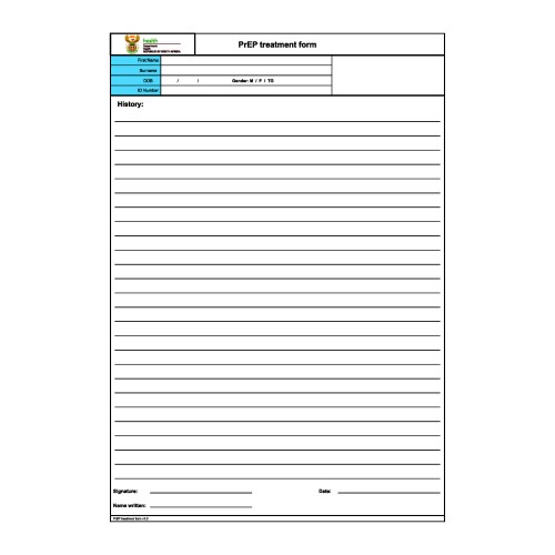 PrEP - Adult Clinical Chart